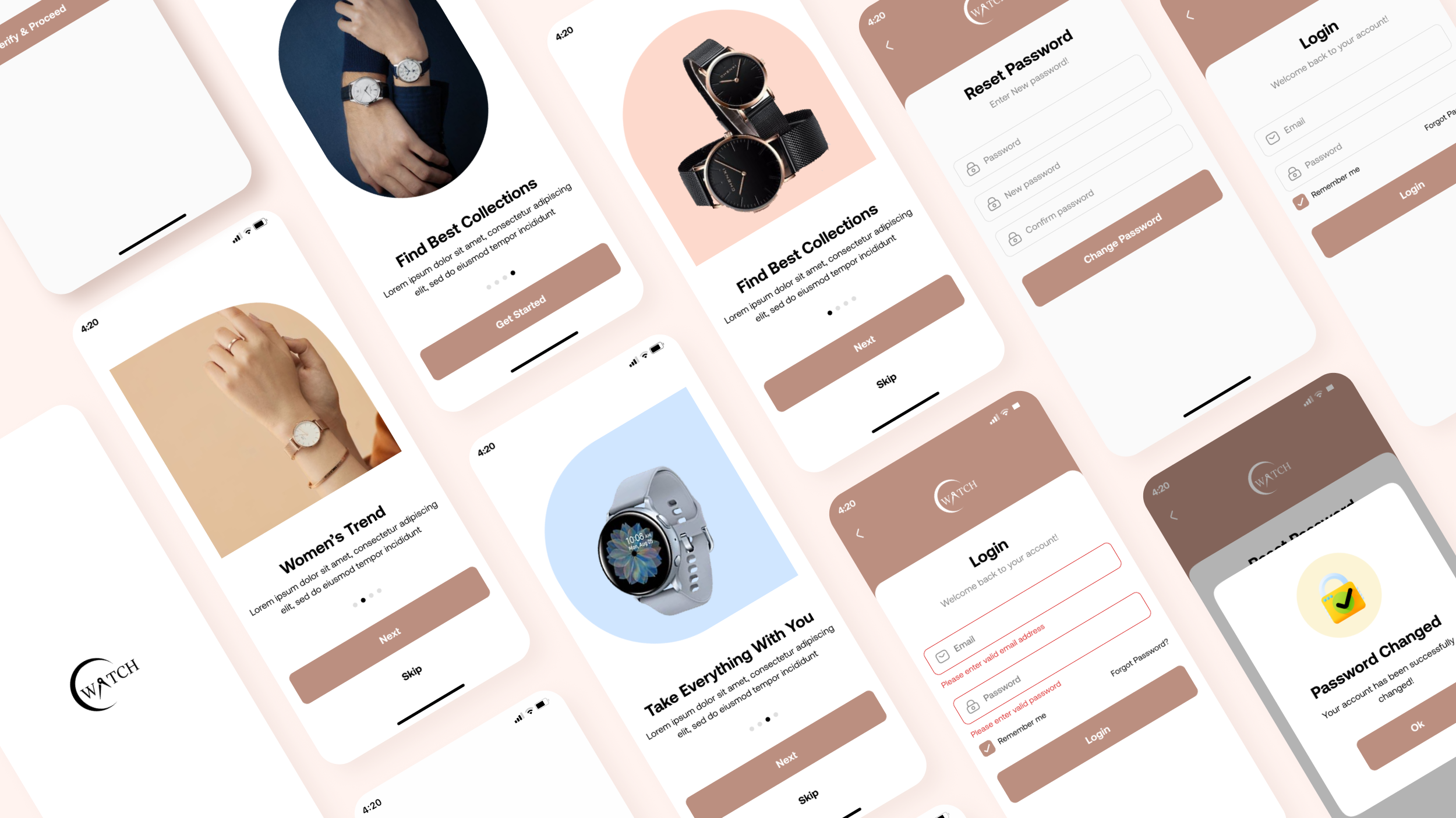 Watch Store App Buy watches - Online Shopping app Flutter 3.x (Android, iOS) app UI template ...